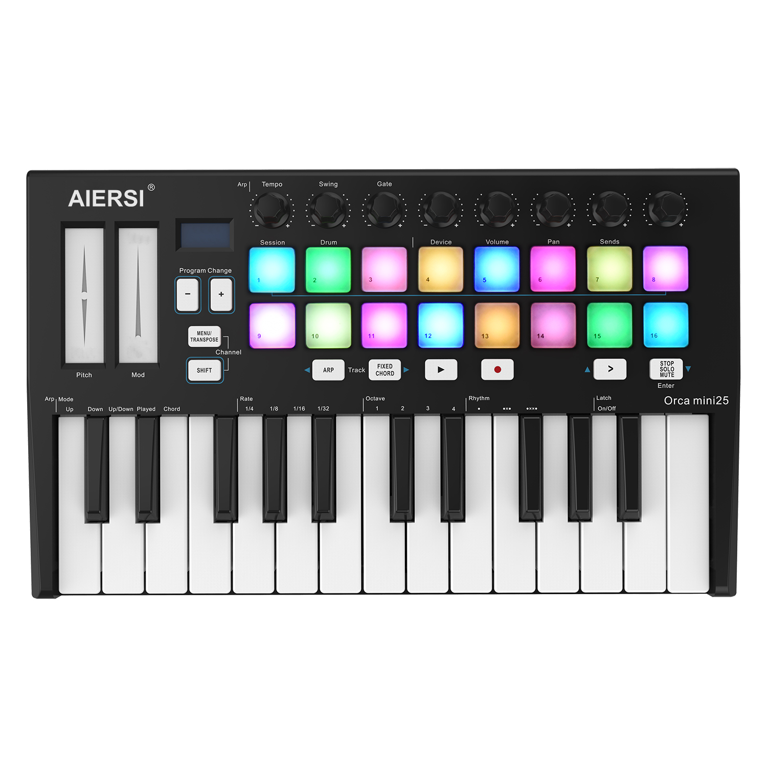 25 Keys ORCA MINI Midi Keyboard Controller – AIERSI Keyboard