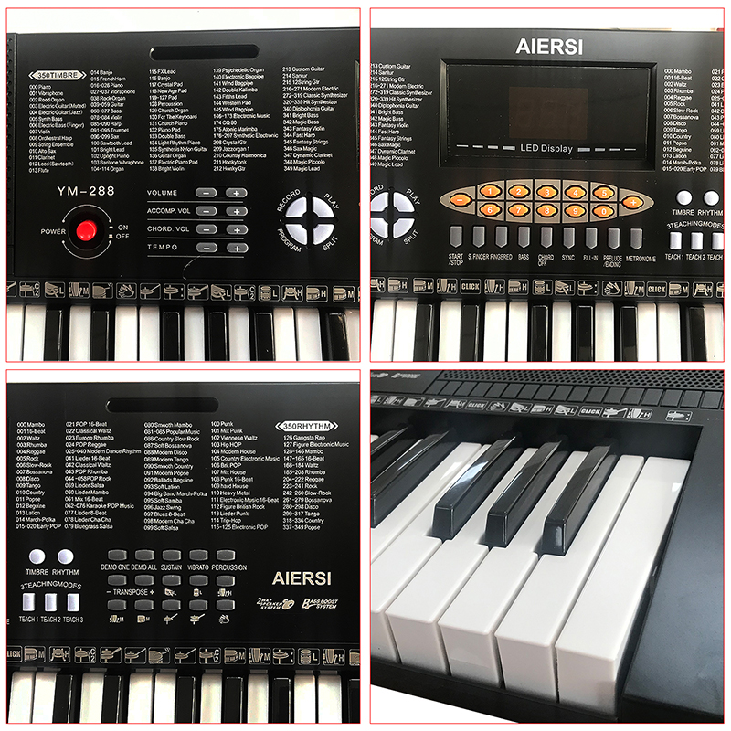 Black Colour 61 keys Electronic Organ 1288B – Aiersi Electronic Organ ...